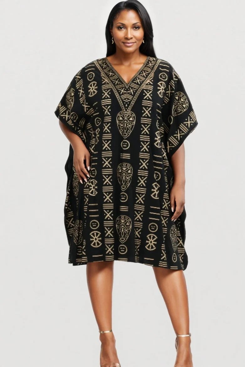 Mud Print Mid Kaftan | Beautifully Me fashion boutique